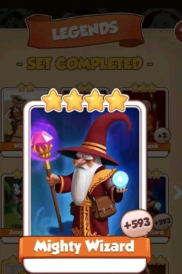 X1 Mighty Wizard - Legends Set - Coin Master Cards | eBay