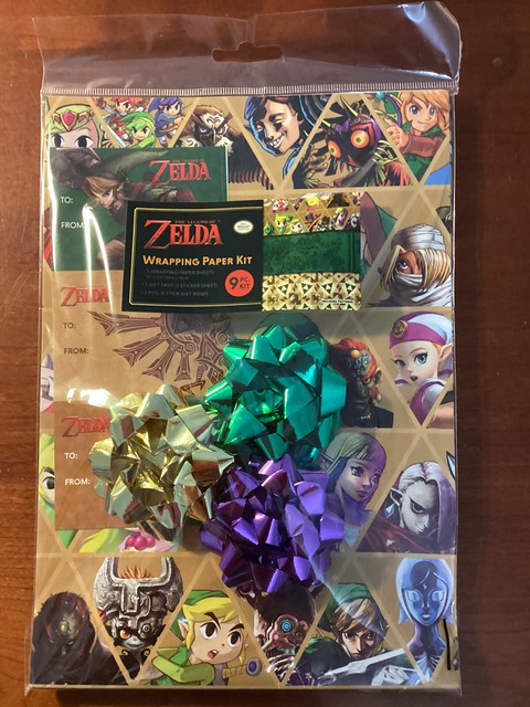 The Legend of Zelda Wrapping Paper Kit - 9 Piece - Official Nintendo ...