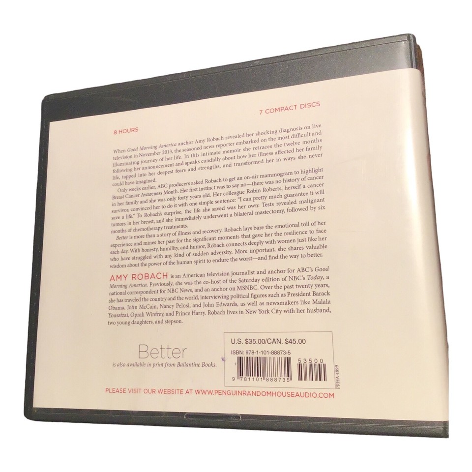 Better by Amy Robach CD Audiobook Unabridged Breast Cancer Journey ...