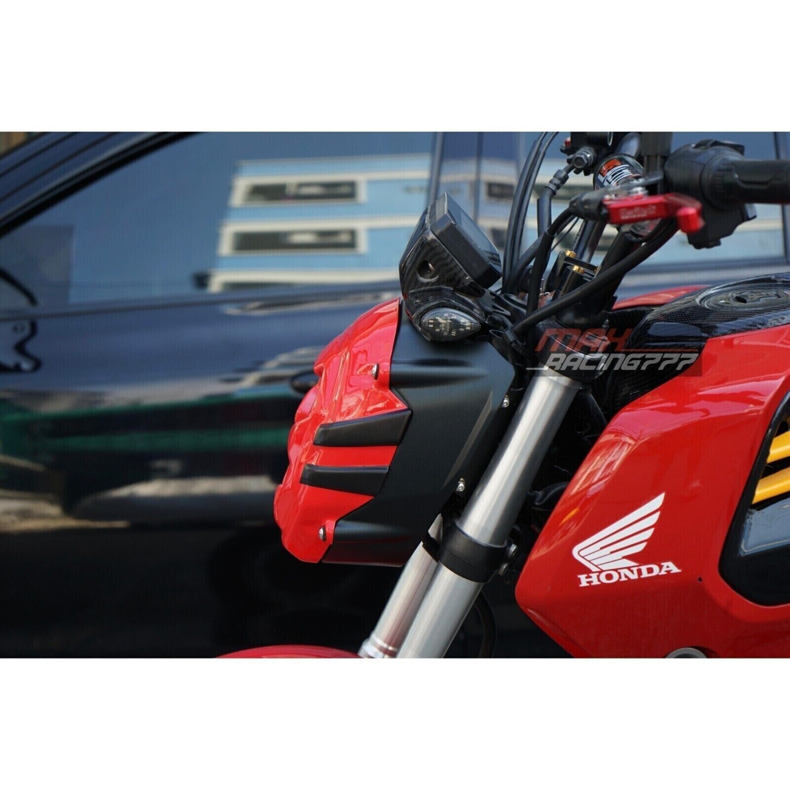 RED FRONT WINDSCREEN WINDSHIELD COVER HEADLIGHT FOR HONDA GROM 125 2021 ...