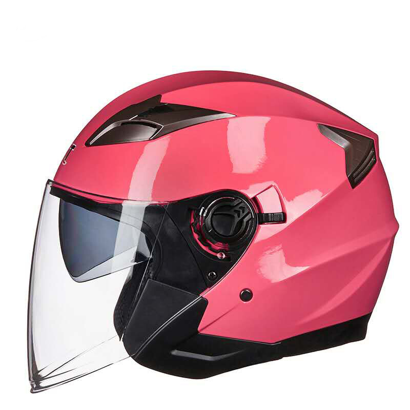 DOT Motorcycle Open Half Face Helmet Motobike 3/4 Scooter Bike Helmets ...