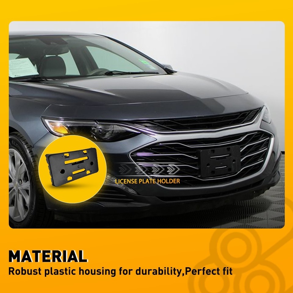Front License Plate Bracket Tag Holder Fits 2019-2023 Chevrolet Malibu ...
