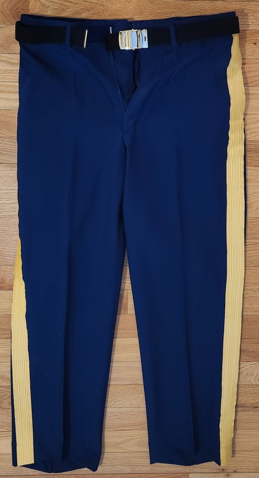 USED - US Army Men's ASU Dress Blues Trousers/Pants NCO/Officer - with ...
