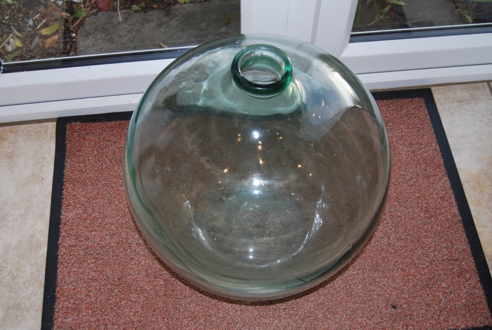 Vintage Large Glass Carboy Bottle, Terrarium, Planter 50x45cm ...