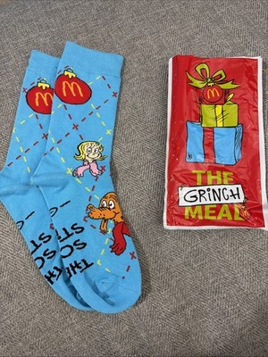 McDonald's 2025 THE grinch socks brand new ...unisex socks. " BLUE " | eBay