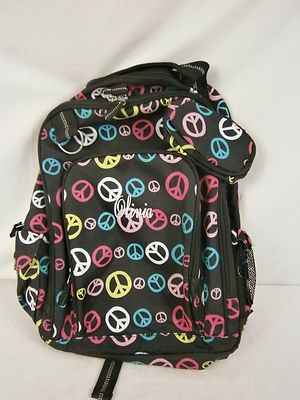 Company Kids Explorer Kids Backpack Peace Signs Black "Olivia" 599S ...