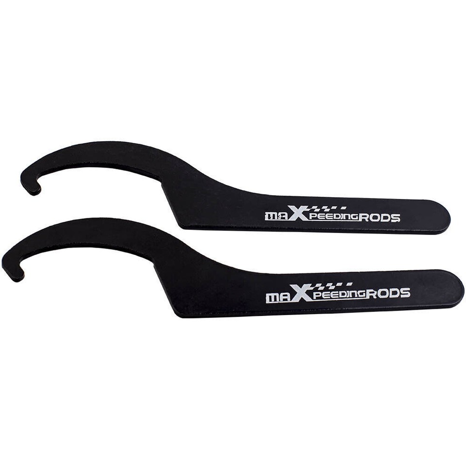 1 pair Steel Coilover C Spanner Hook Wrench Universal Coil Over Spring ...