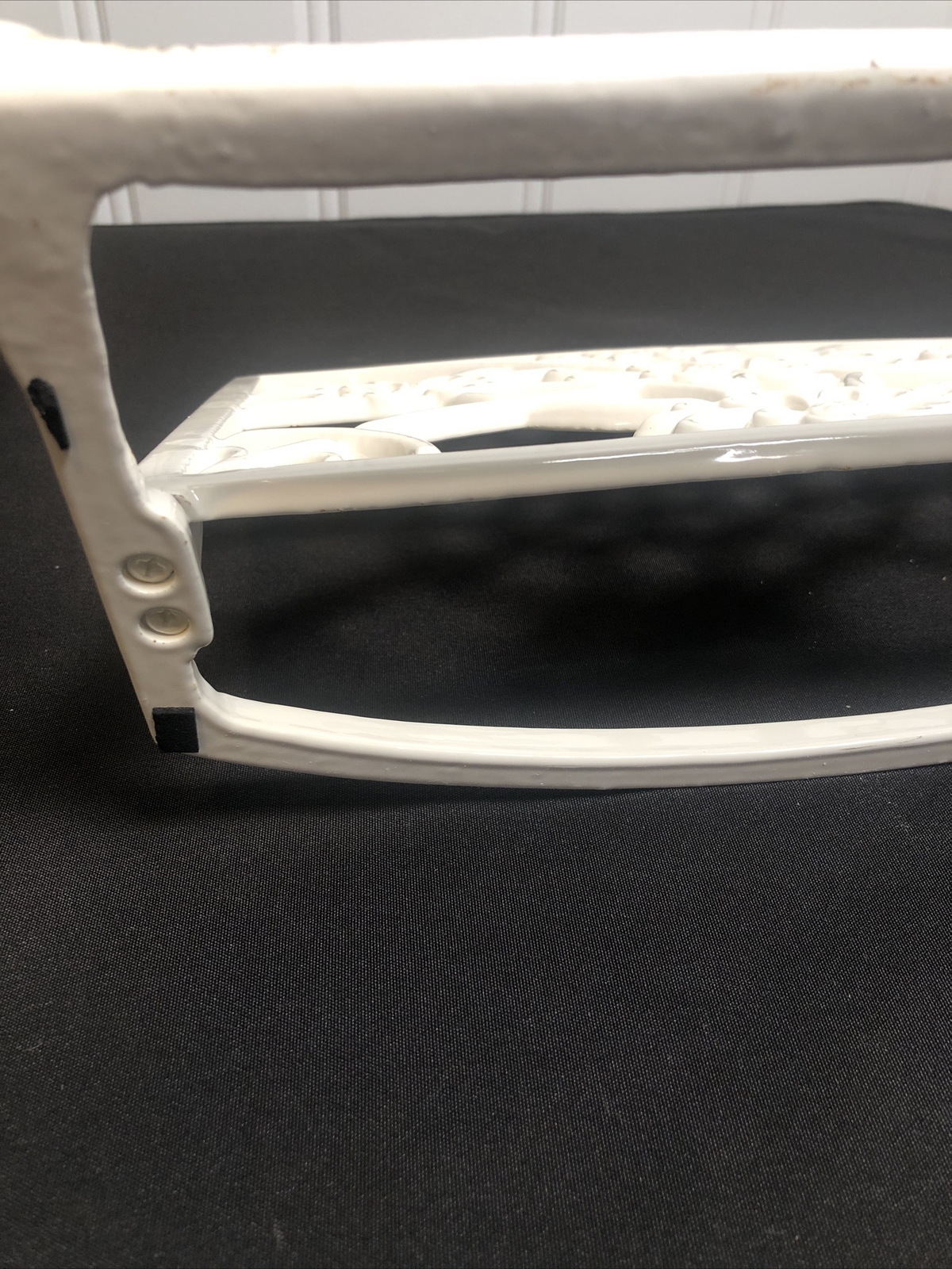 White Cookbook Stand Cast Metal Heavy Decorative Book Recipe Bible ...