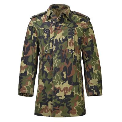 Original Romanian military parka M93 camo leaf hooded long jacket ...