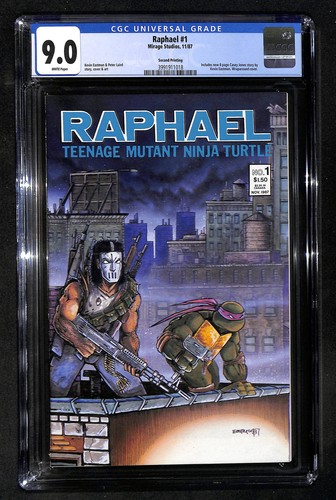 Raphael #1 CGC 9.0 Second Printing Teenage Mutant Ninja Turtles Comic ...