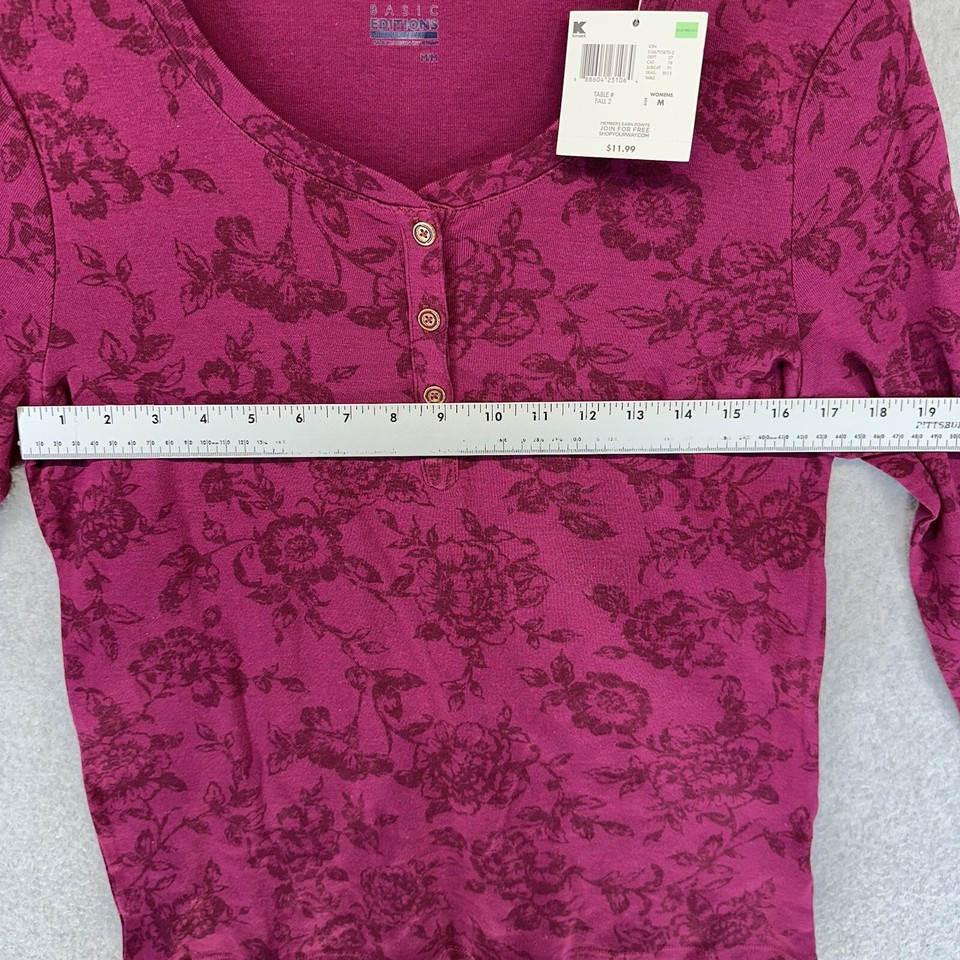 Basic Editions K-Mart Womens Lightweight Top Size Medium Purple New ...