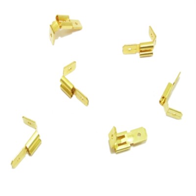 CABAC TERMINAL WITH PIGGY BACK PUNCH IN 50 PIECES X 1 MALE FEMALE 6.3MM ...