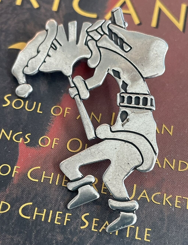 CAROLYN POLLACK SANTA KOKOPELLI PENDANT/PIN -HARD TO FIND- VINTAGE. # ...