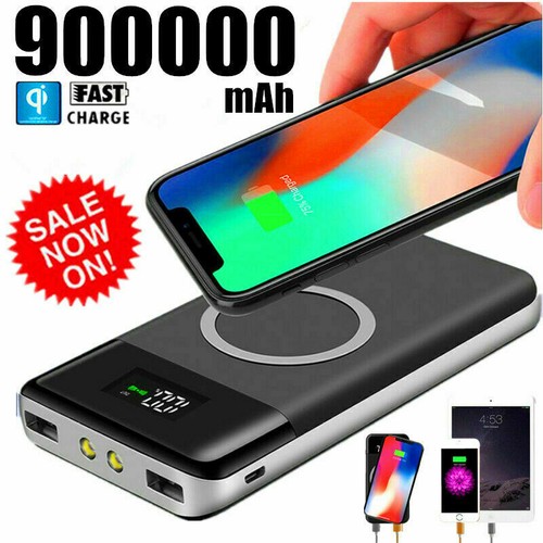 Qi Wireless Power Bank 10000mAh Backup Portable Charger External ...