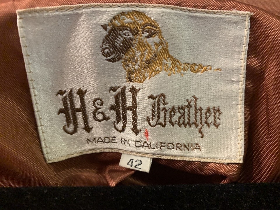 Mens Vintage H & H Brand Tapered Distressed Brown Leather Dress Jacket ...