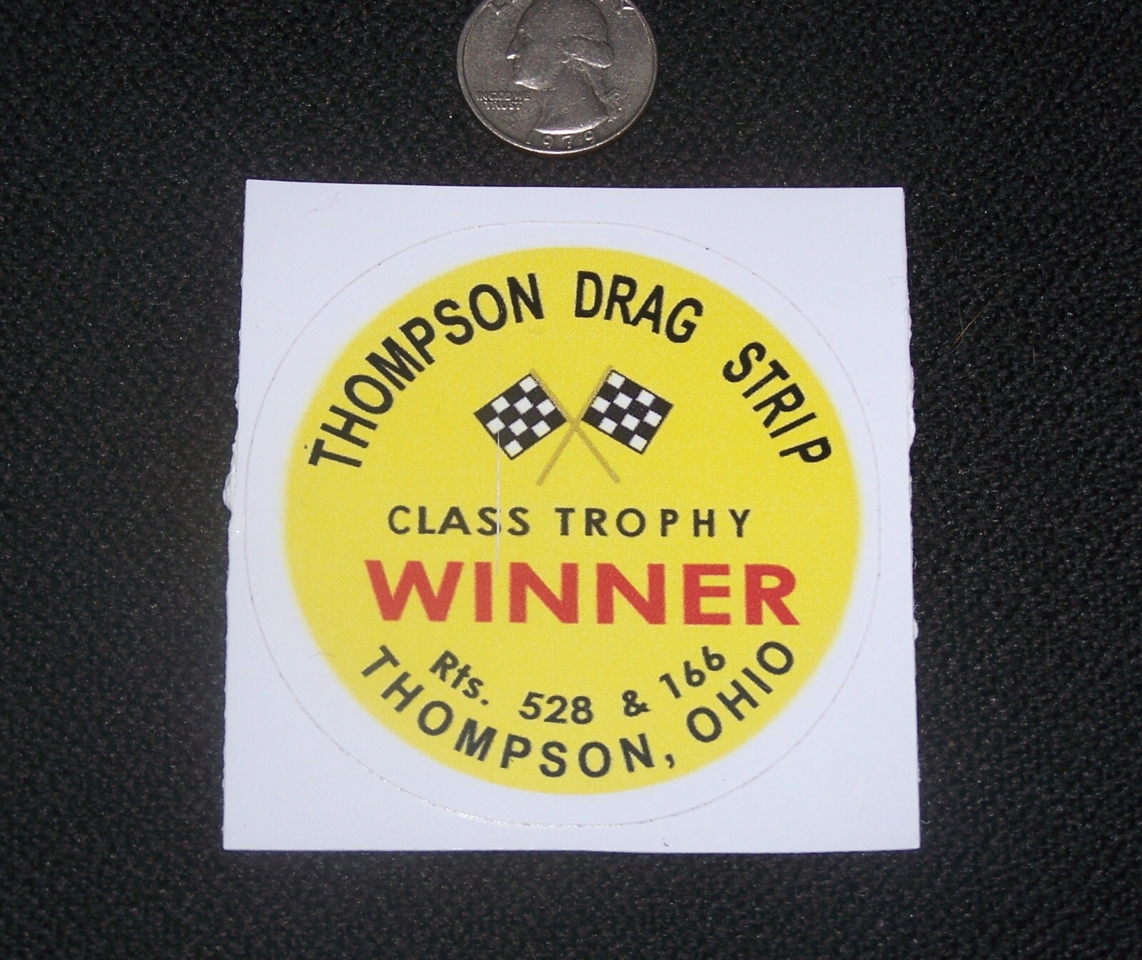 Thompson Drag Strip Trophy Winner - decal/sticker NHRA Drag Racing Hot ...