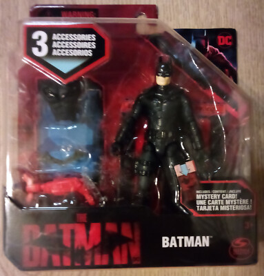 DC Comics The Batman 4-inch Action Figure w/ 3 Accessories New Free ...