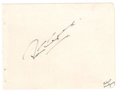 Robert Montgomery Signed Album Page 1940s / Autographed Actor Academy ...