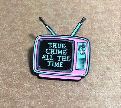 True Crime All The Time TV Set Murder Serial Killer 1.25" Enamel Pin ...