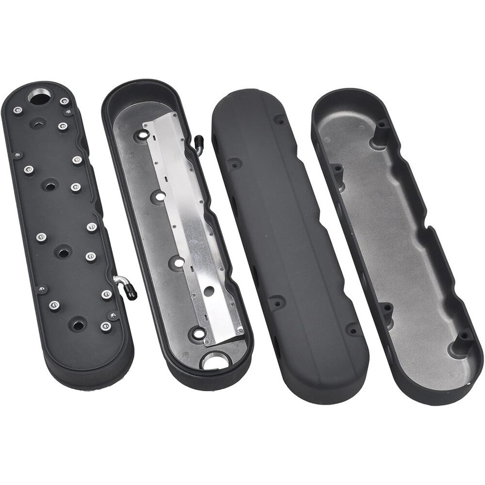 Aluminum Valve Covers with Coil Mounts & Covers For Chevy LS LS1 LS2 ...