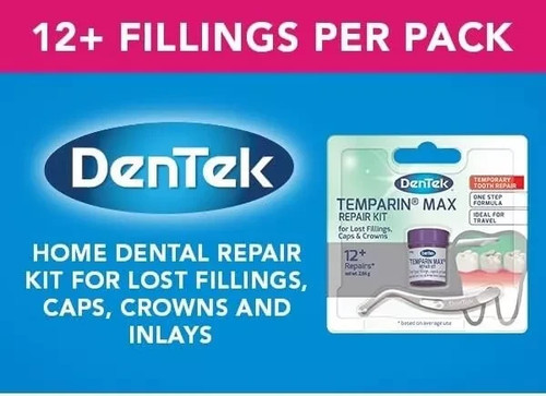 DenTek Strong Teeth Tooth Repair Permanent Dental Cement Cavity Filling ...