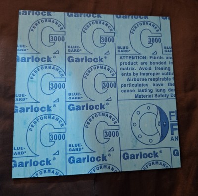 Garlock 3000 Gasket Sheet Material Square 8" x 8", 1/8" Thick | eBay