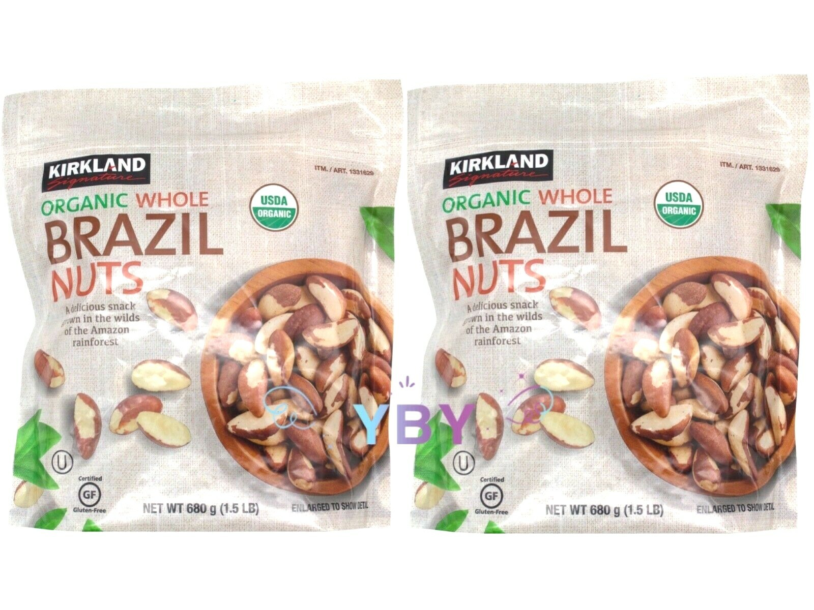 2 Packs Kirkland Signature Organic Whole Brazil Nuts 24 oz Each Pack ...
