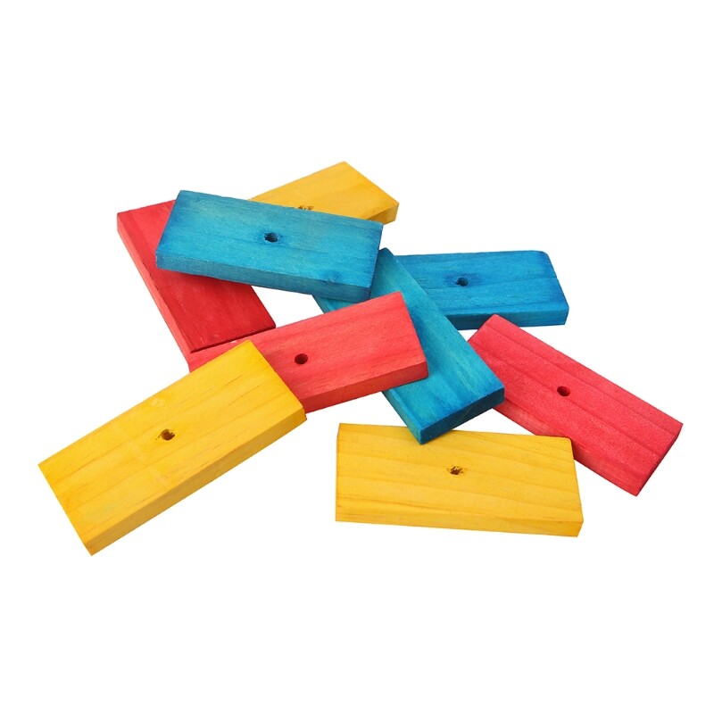 Colorful Rectangle Blocks Chew Accessories For Pet Hamster Rabbit Bird ...