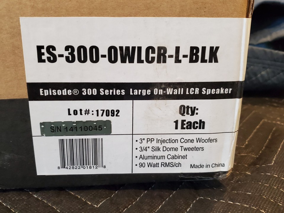 Episode 300 Series Large On-Wall LCR Speaker Soundbar * ES-300-OWLCR-L ...