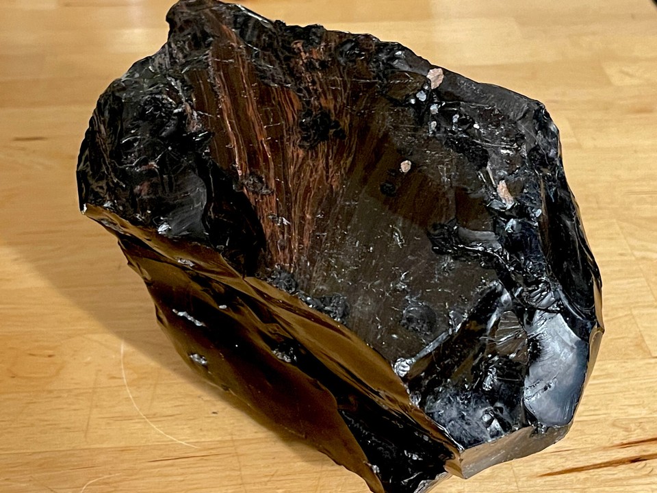 Huge Gorgeous 8.0 Pound Rough Obsidian Stone Chunk. Natural Crystal ...