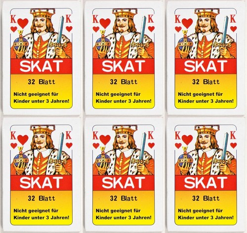 Skatkarten Skatkarte Spielkarte 32 Blatt Skat Karten Französische Blatt ...