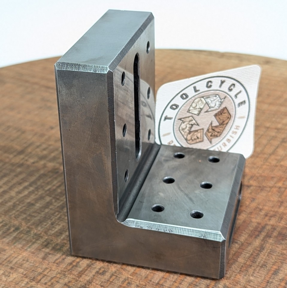 Precision Ground Angle Plate Tapped Fixture Machinist Toolmaker Estate ...