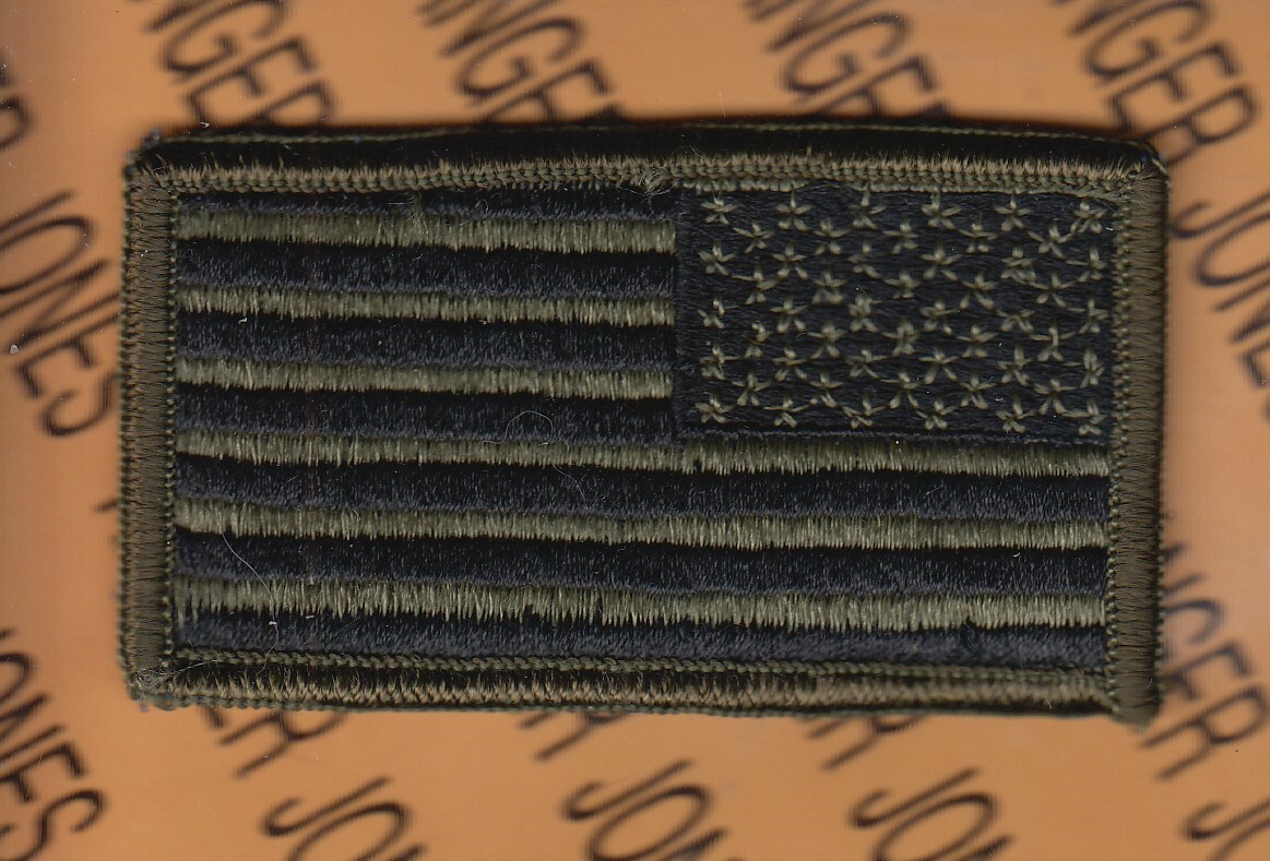 United States of America USA COMBAT flag OD Green Black BDU w/ Hook ...