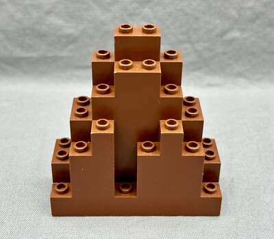 Lego Parts ~ Reddish Brown Rock Panel 3 x 8 x 7 Triangular (LURP) ~ No ...