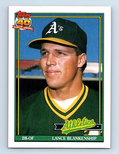 1991 Topps Lance Blankenship Oakland Athletics #411 | eBay