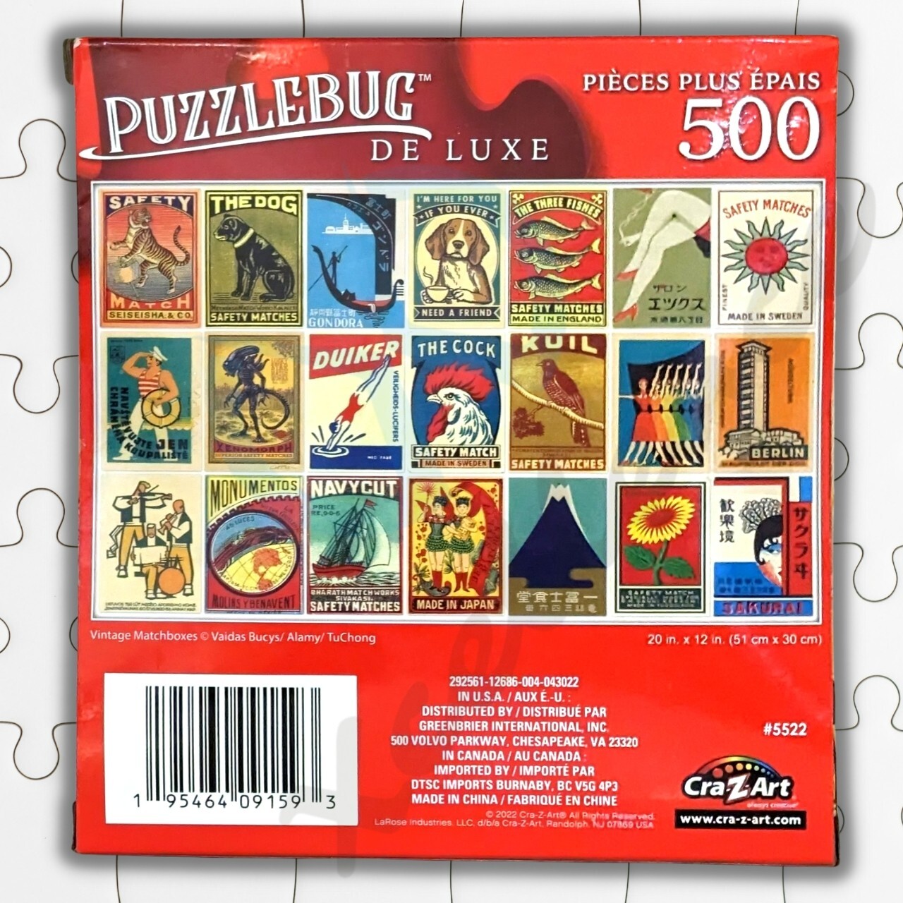 Puzzlebug Deluxe Vintage Matchboxes Jigsaw Puzzle 500 Thicker Pieces | eBay