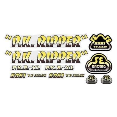 SE Racing - P.K. Ripper Decal set - Drippy Font - Yellow/Brown | eBay