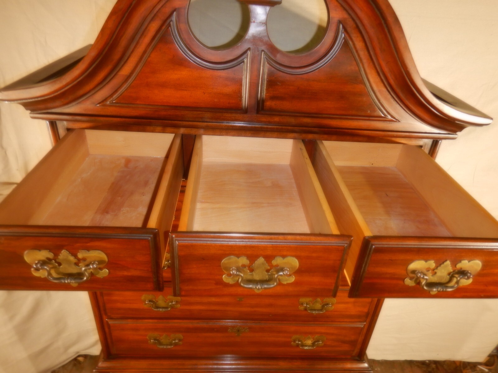 HARDEN Solid Cherry Queen Anne Highboy Traditional Chest Of Drawers | eBay