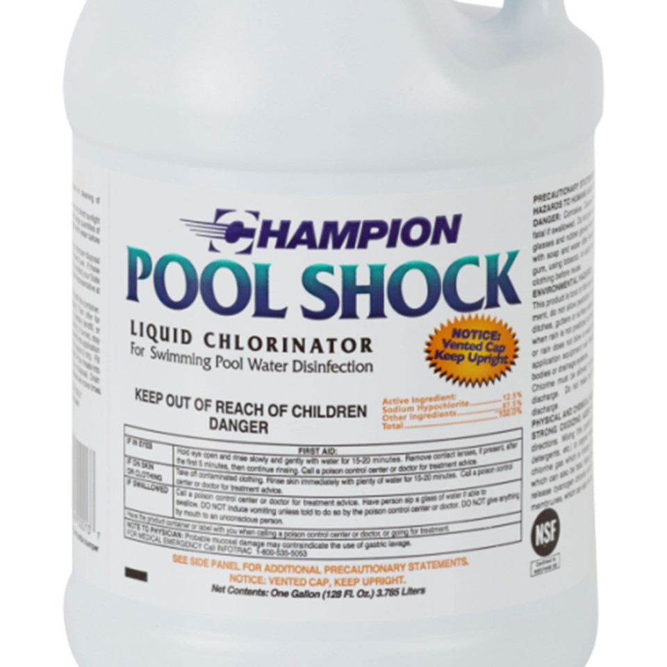 Champion Pool Shock Liquid Chlorinator for Pool Water Disinfection, (4 ...