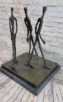 Three Walking Men Surrealist Abstract Stick Figure Man Bronze Sculpture ...