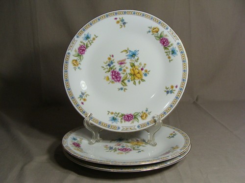 3 Liling Fine China 10 1/2" Dinner Plates In The Ling Rose Pattern | eBay