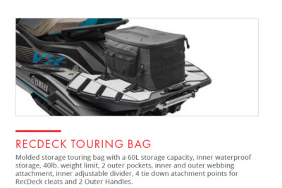 YAMAHA FX VX GP FX-SVHO GP1800R RecDeck Touring Bag Kit F5G-F847U-V0-00 ...