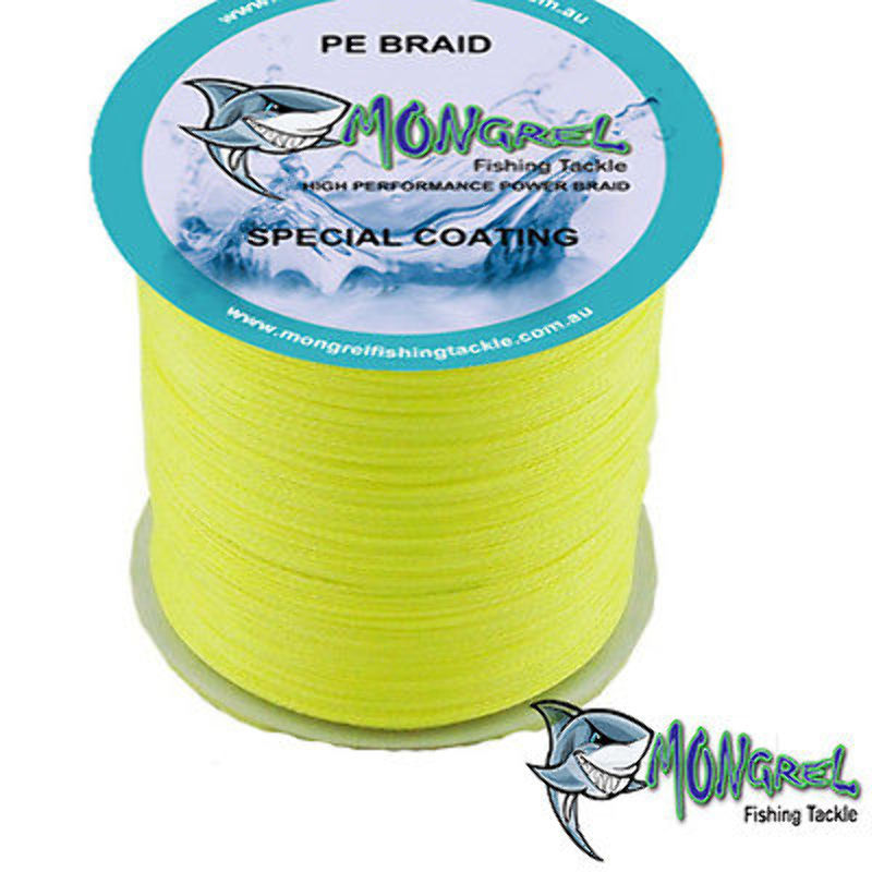 New Braid Fishing Line 60LB 500M Mongrel Fishing Tackle Braid Yellow | eBay