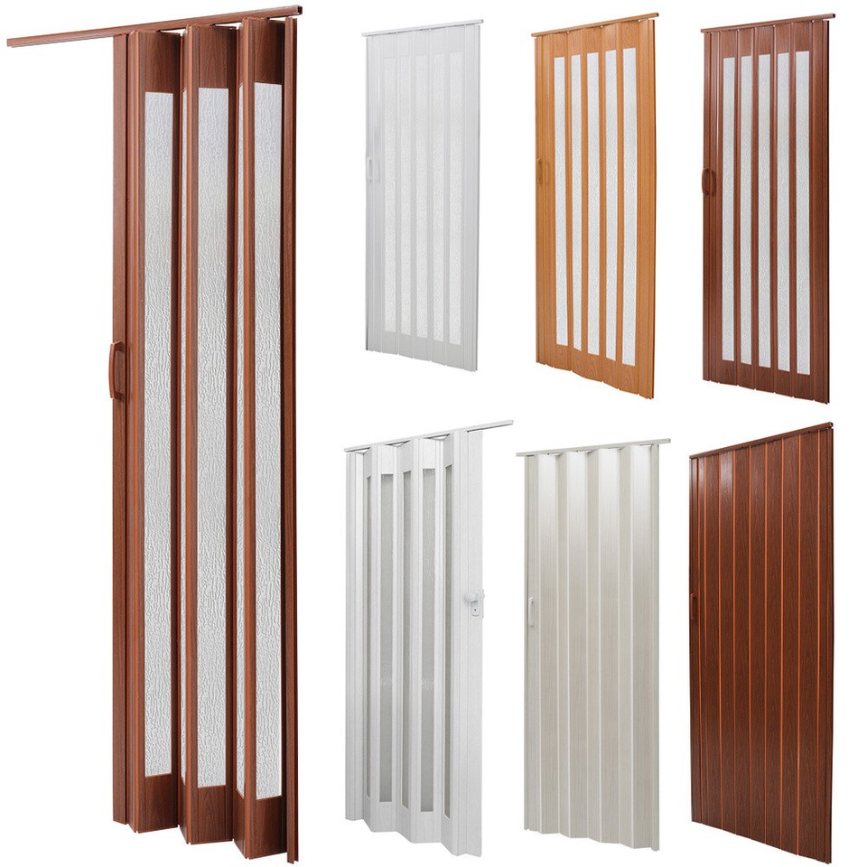 6/10mm Kitchen Bathroom PVC Concertina Accordion Door Bi Folding ...