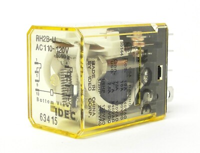 IDEC RH2B-UAC110-120V, Idec, Rh2B Relays Relay Plug-In Dpdt 10A 120Vac ...