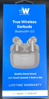 Just Wireless True Wireless Earbuds Bluetooth 5.0 w/Touch Control ...