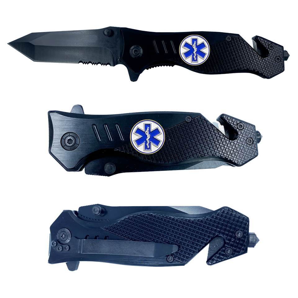 EMT EMS Paramedic Knife 3-in-1 Military Tactical Rescue knife tool with ...