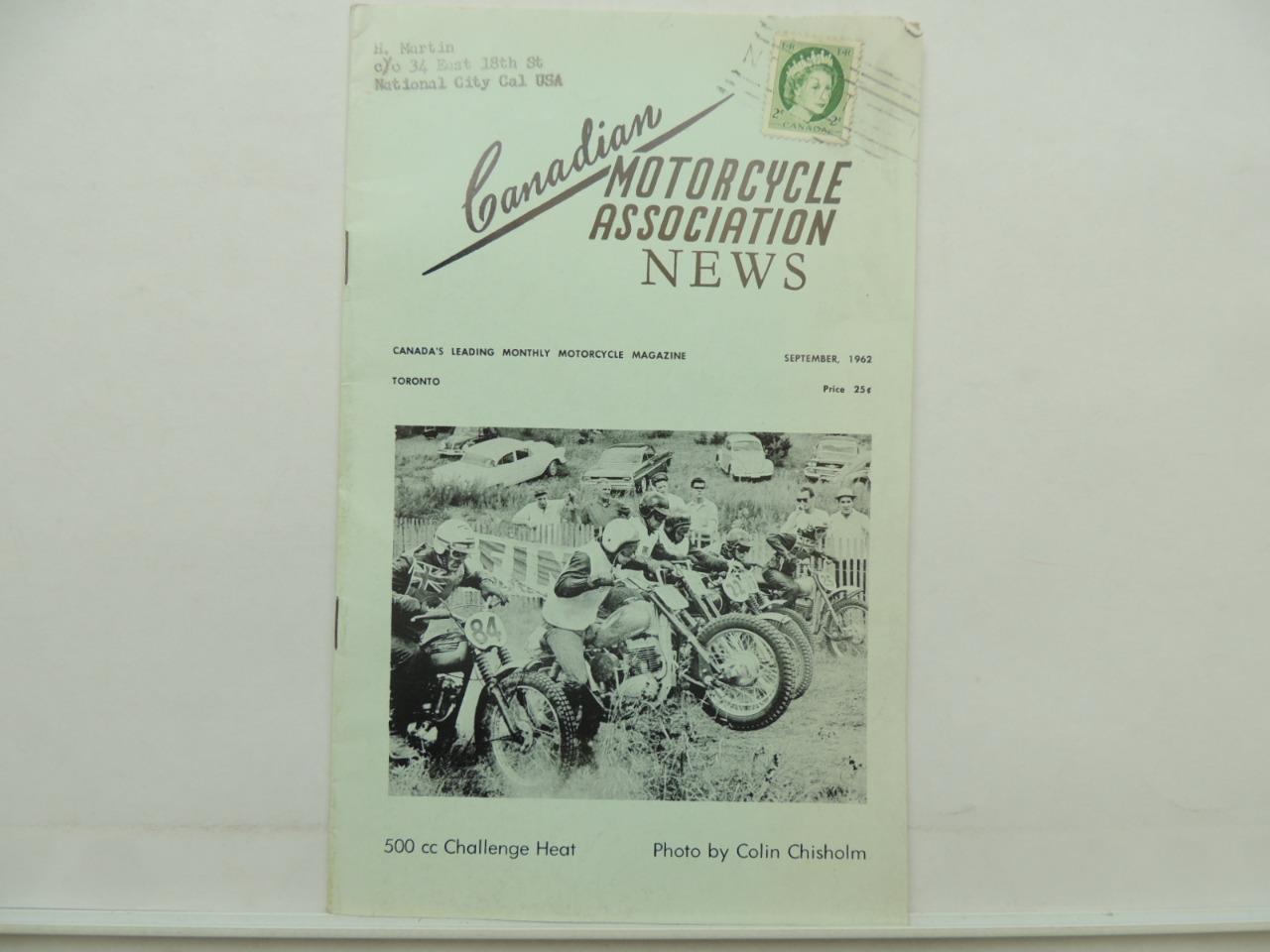 Triumph Greeves Scrambles Canadian Motorcycle Association News Brochure ...