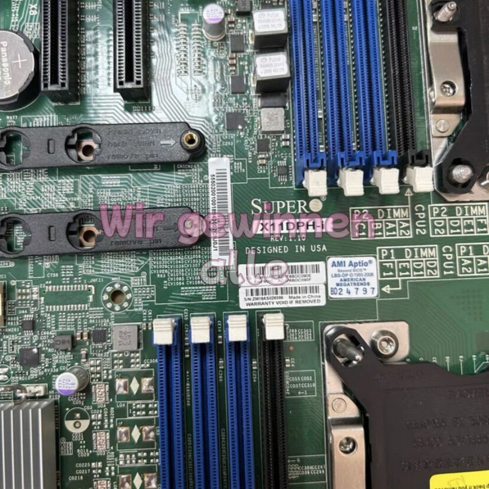 Supermicro X11DPH-i LGA3647 C621 server + Intel Xeon Gold 6138 1.8Ghz ...