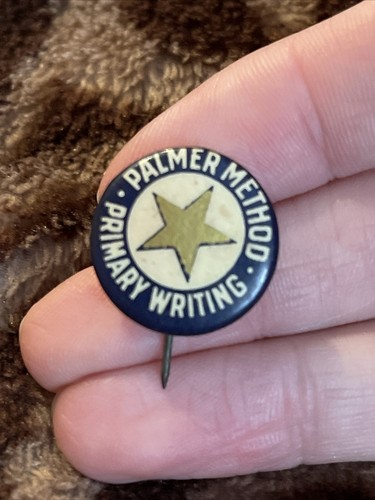 Vintage Palmer Method Primary Writing Lapel Button Pin (CC) | eBay
